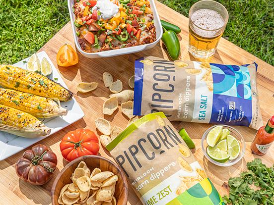 Chili Cheese Dip Recipe with Pipcorn Corn Dippers – Pip's Heirloom Snacks