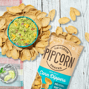 Sea Salt Corn Dippers | Non-GMO Corn Chips – Pipcorn