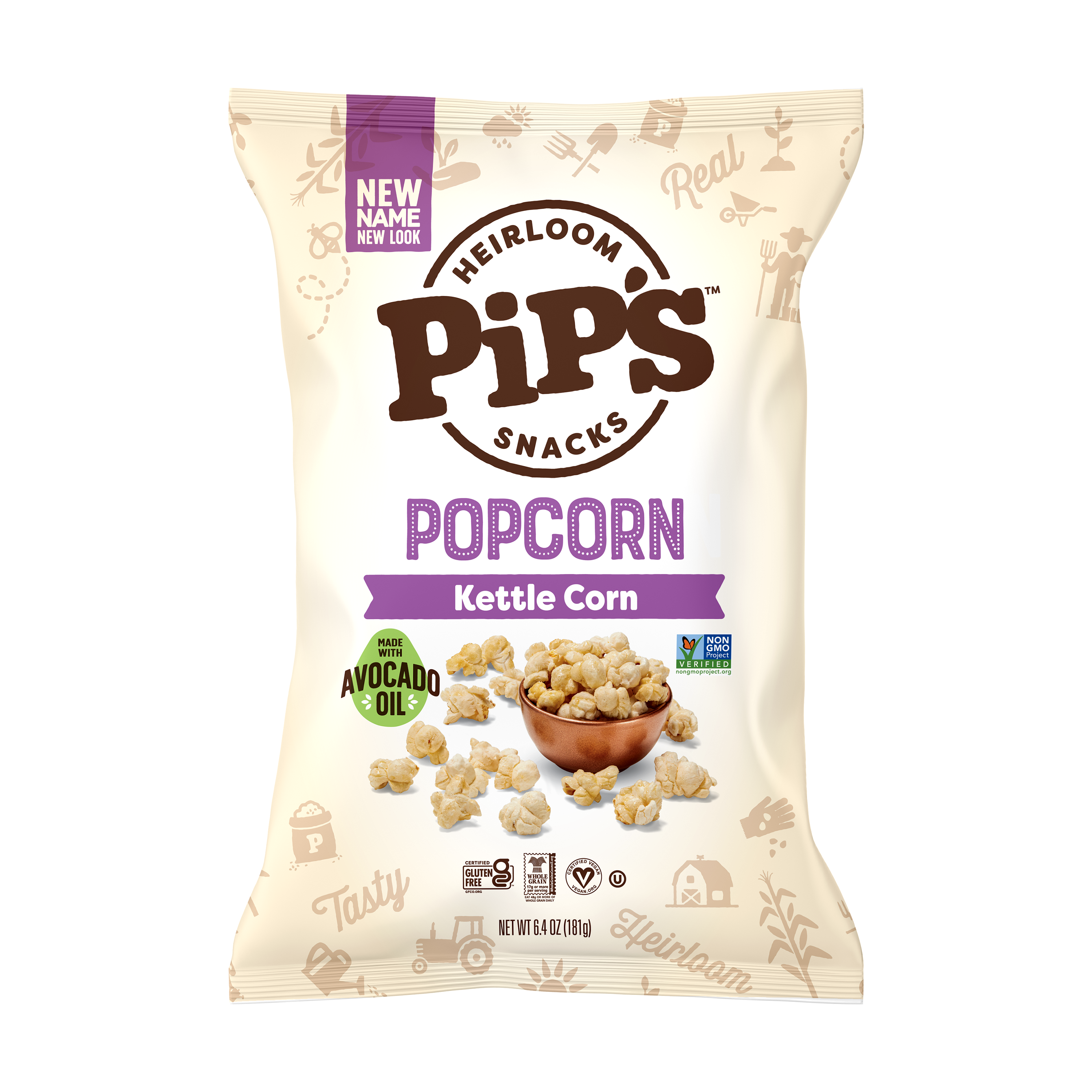 Kettle Popcorn 4 Bags – Pip's Heirloom Snacks