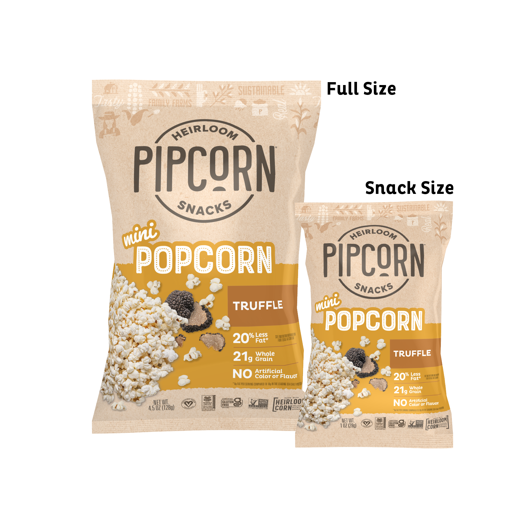Truffle Mini Popcorn Snack Size 24 Pack | As Seen on Shark Tank – Pipcorn